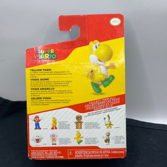 Nintendo | Toys | Super Mario Yellow Running Yoshi 2 2inch Minifigure ...